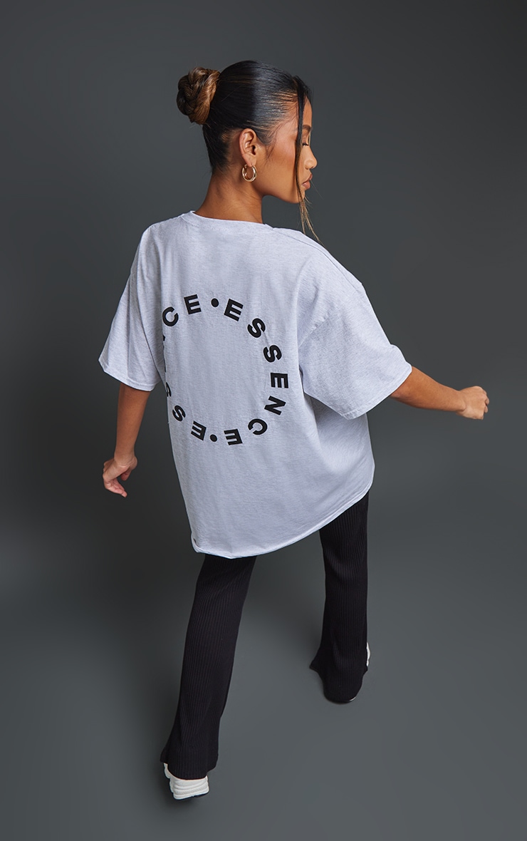 Grey Essence Print T Shirt | Tops | PrettyLittleThing CA