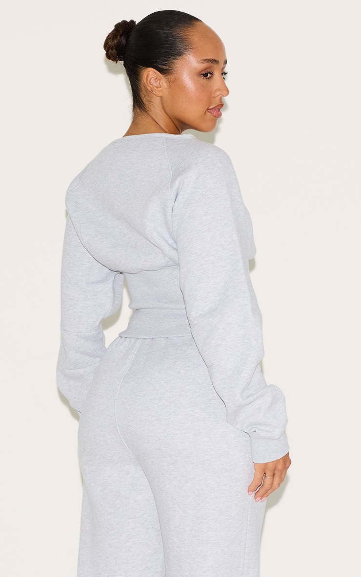 Shape Ash Grey Boat Neck Cinched Waist Sweatshirt | Shape | PLT
