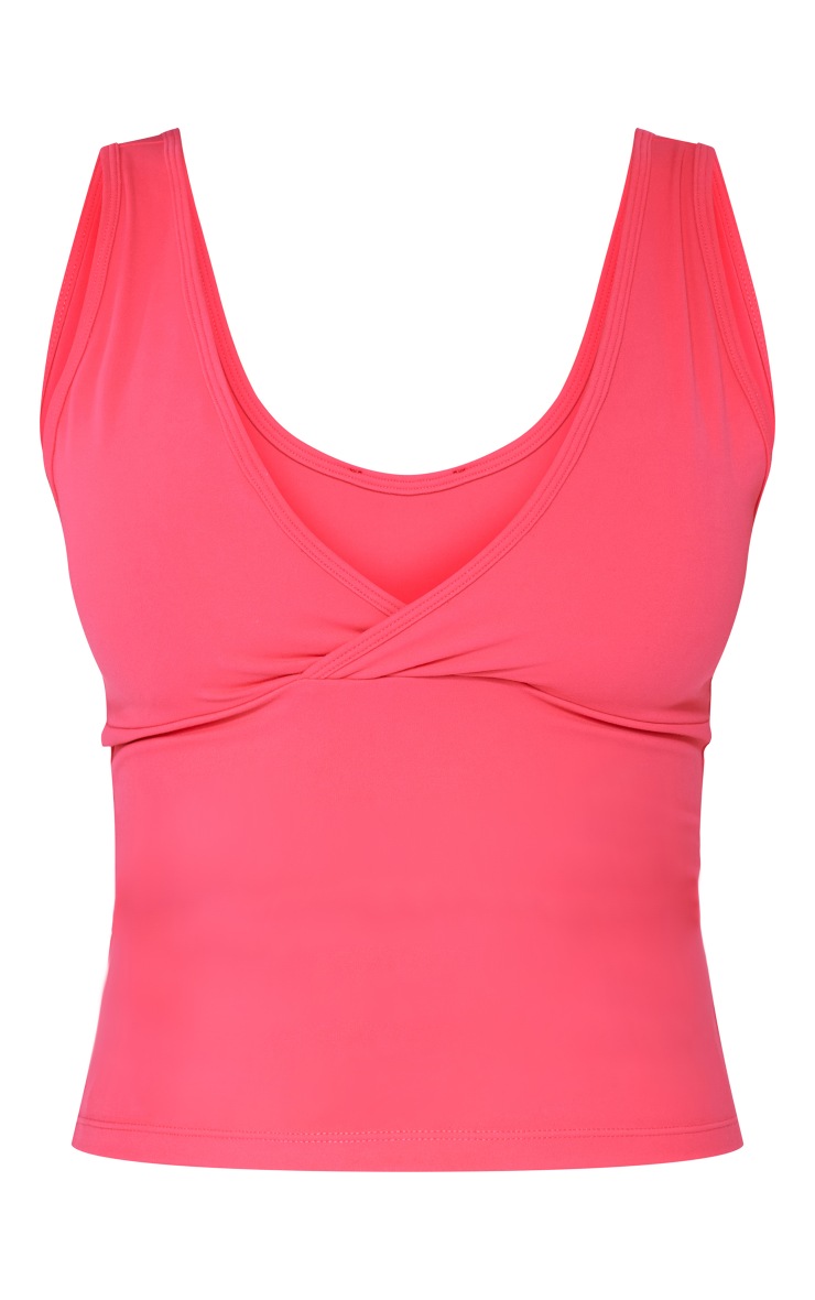 Raspberry Sculpt V Front Longline Padded Bra | Athleisure | PLT