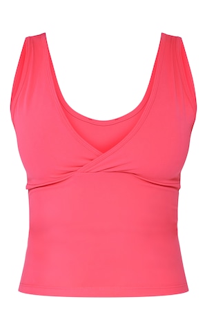 Raspberry Sculpt V Front Longline Padded Bra | Athleisure | PLT