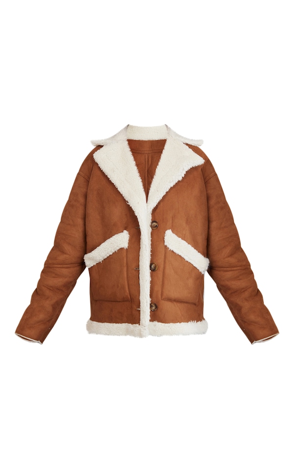 Maternity Brown Teddy Borg Sheerling Coat | Maternity | PLT