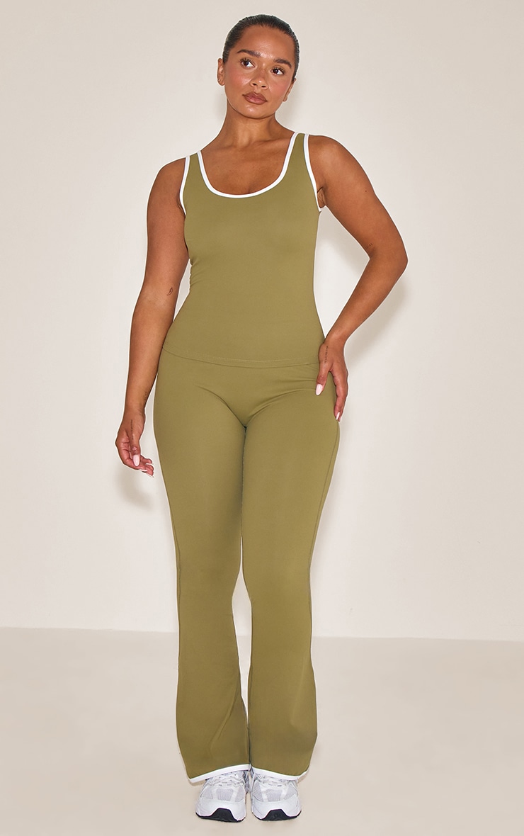 SHAPE OLIVE ACTIVE CONTRAST BINDING LONGLINE TOP | Shape | PLT