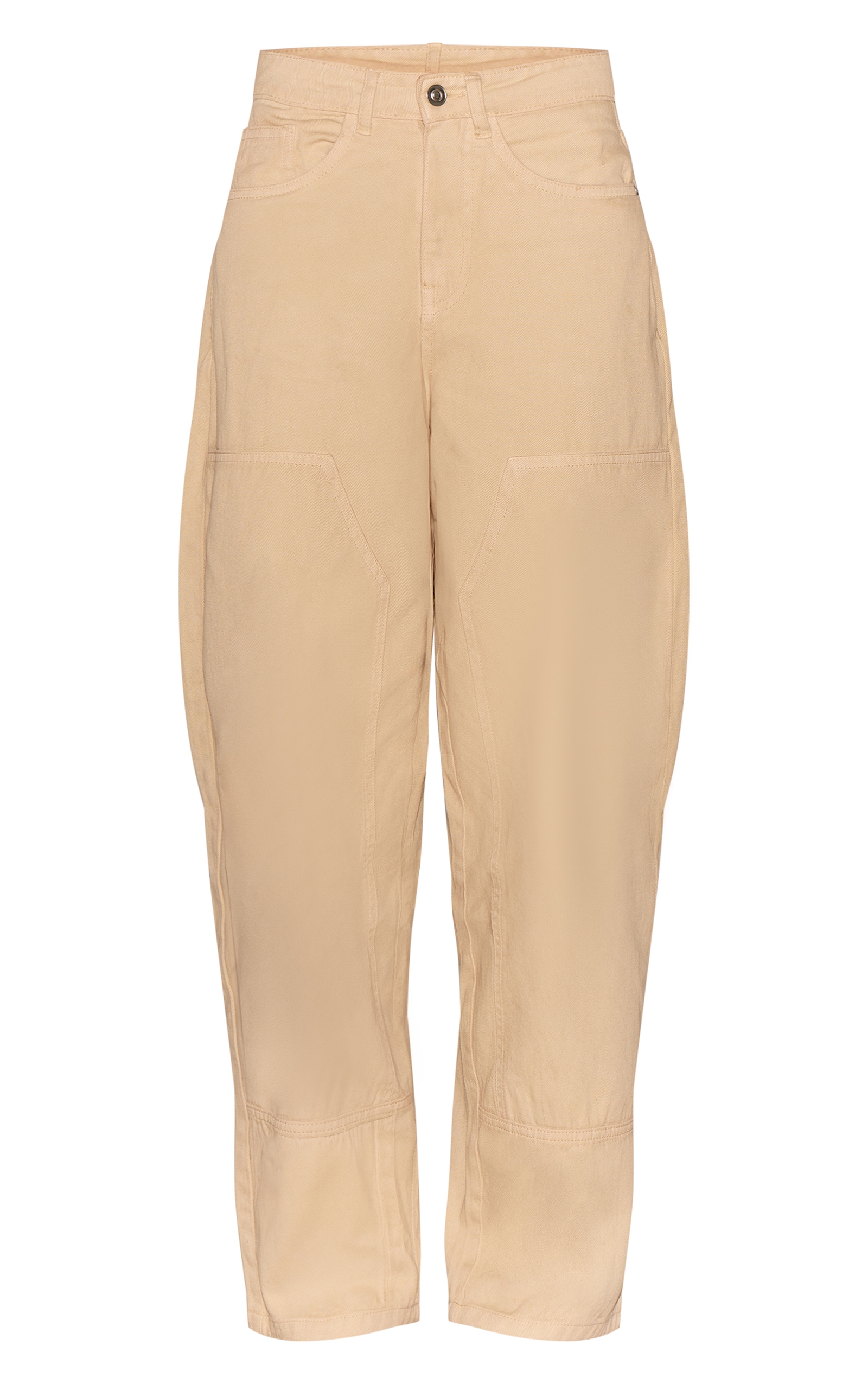 Sand Carpenter Seam Detail Jeans | Denim | PrettyLittleThing USA