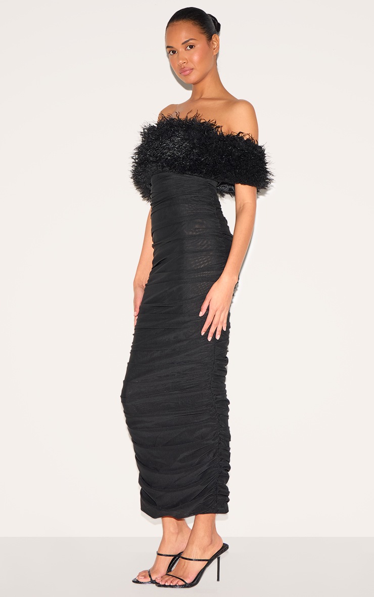 PLT Label Black Bandage Faux Shearling Dress | Dresses ...
