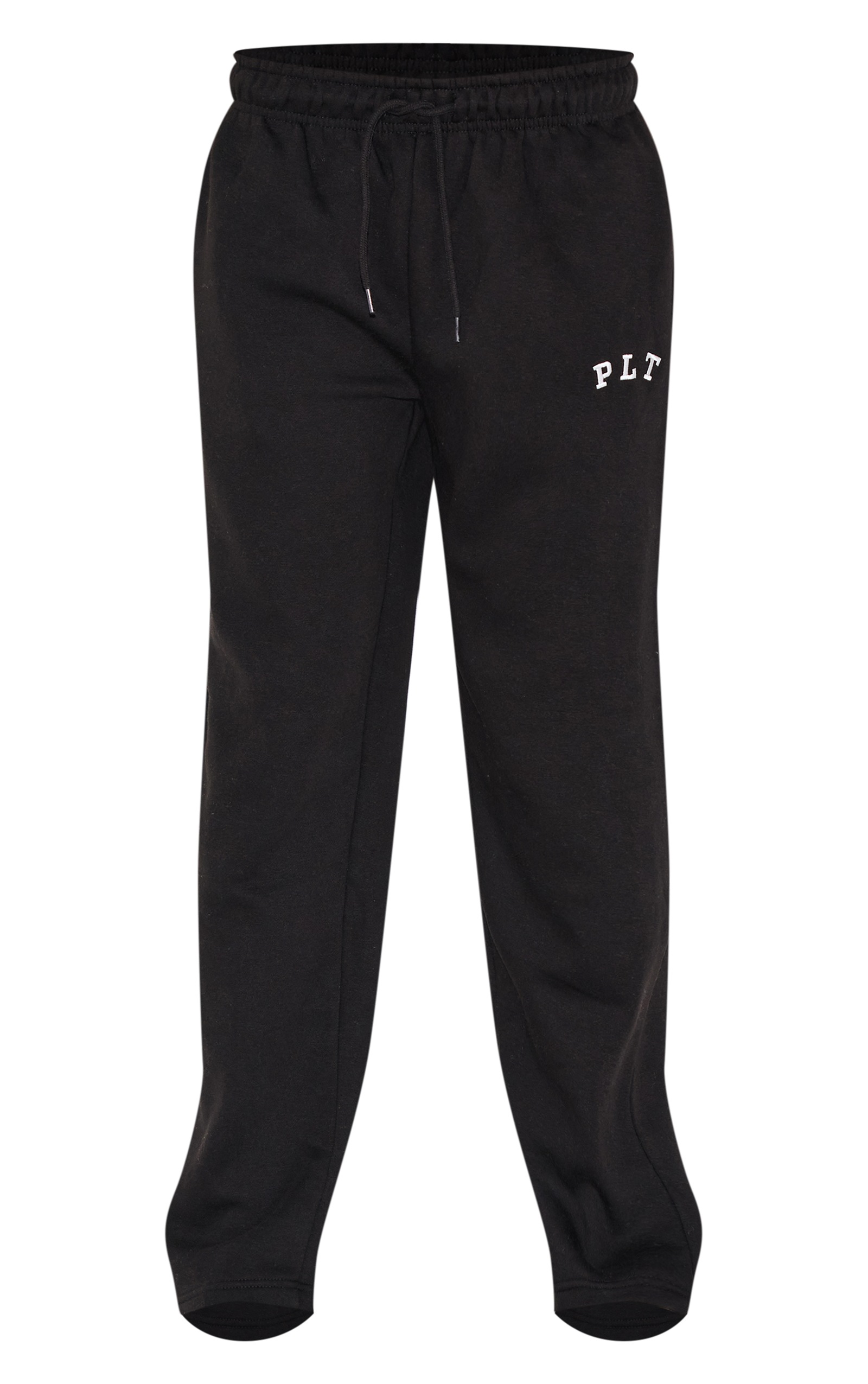 PLT Black Logo Oversized Wide Leg Joggers | Sweat | PrettyLittleThing