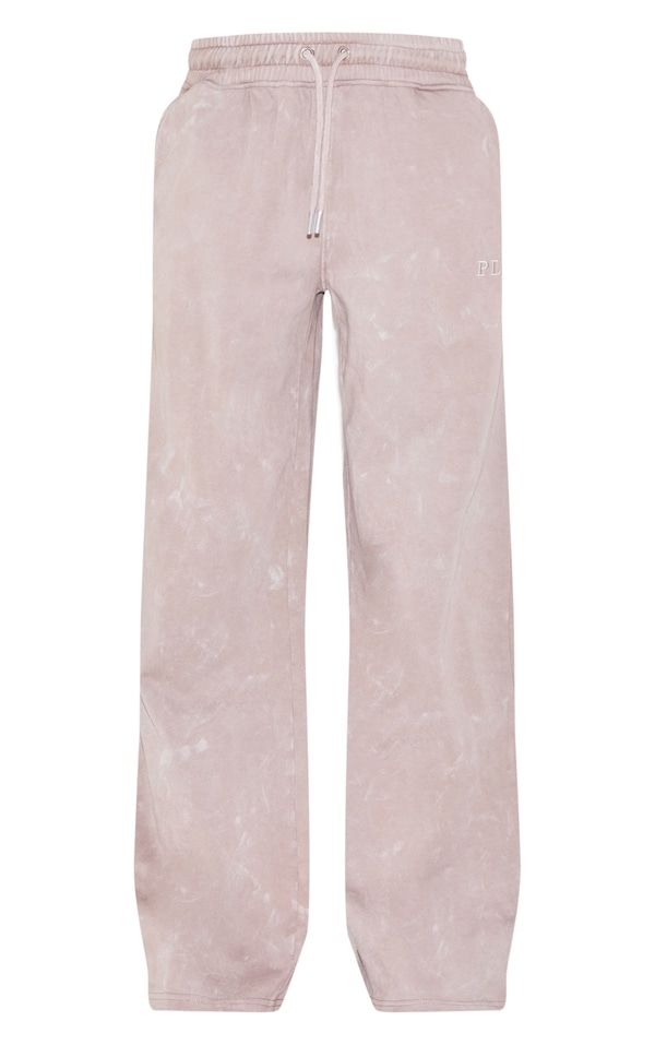 Light Grey PLT Washed Low Rise Wide Leg Joggers | Athleisure | PLT