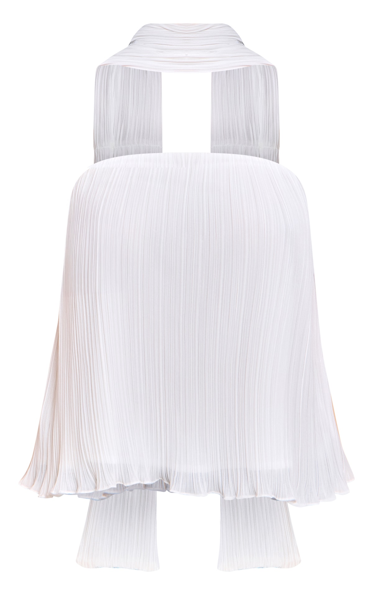 Petite Cream Chiffon Bandeau Neck Scarf Long Top | Petite ...