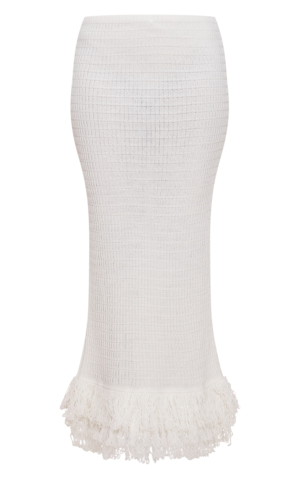 Cream Loop Knit Maxi Skirt | Knitwear | PLT