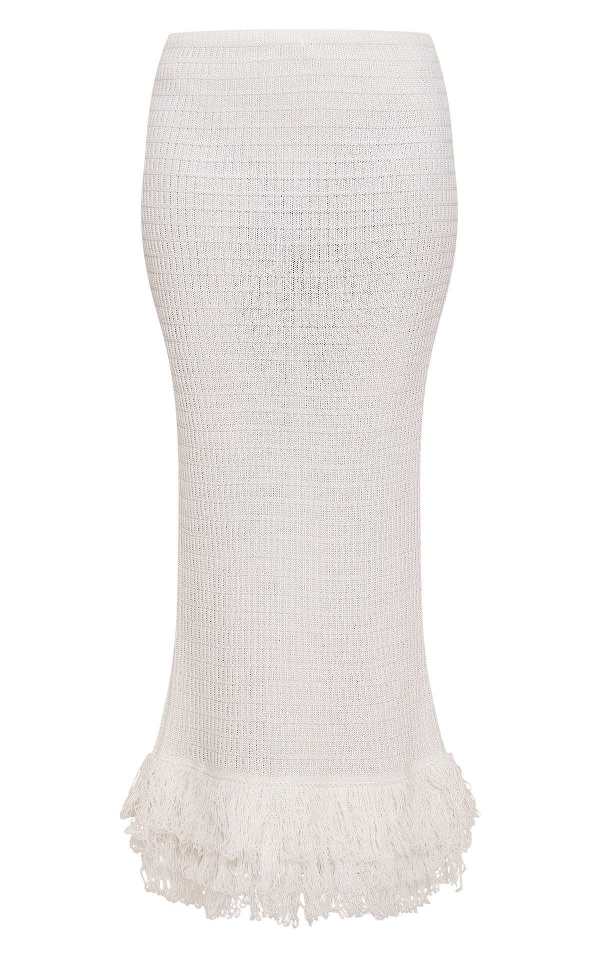 Cream Loop Knit Maxi Skirt | Knitwear | PLT