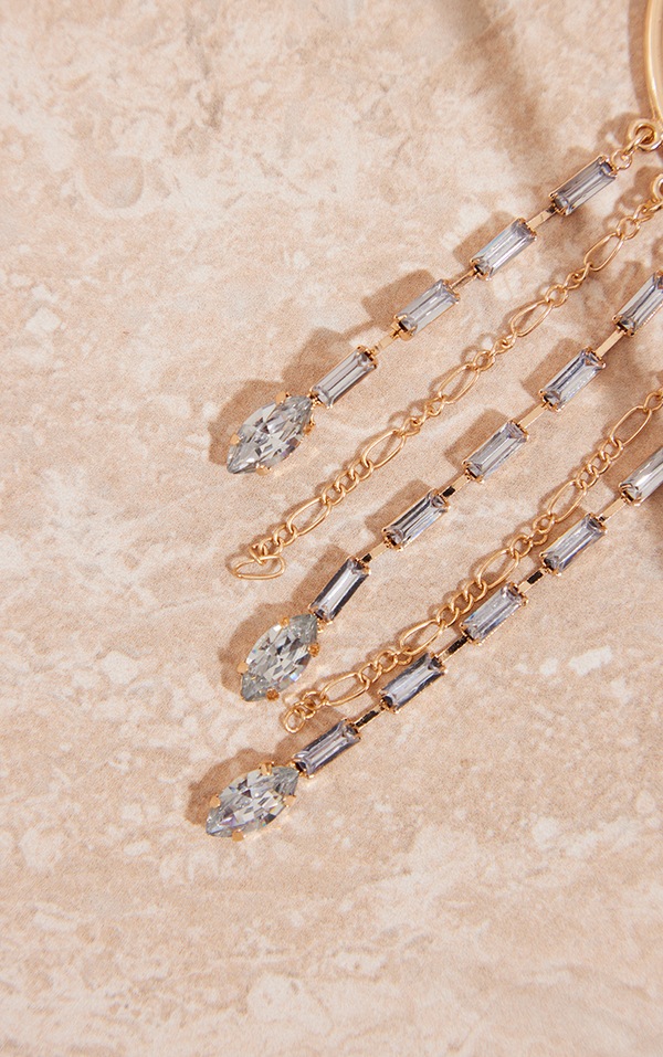 Gold Baguette Drop Ear Cuff | Accessories | PLT AUS