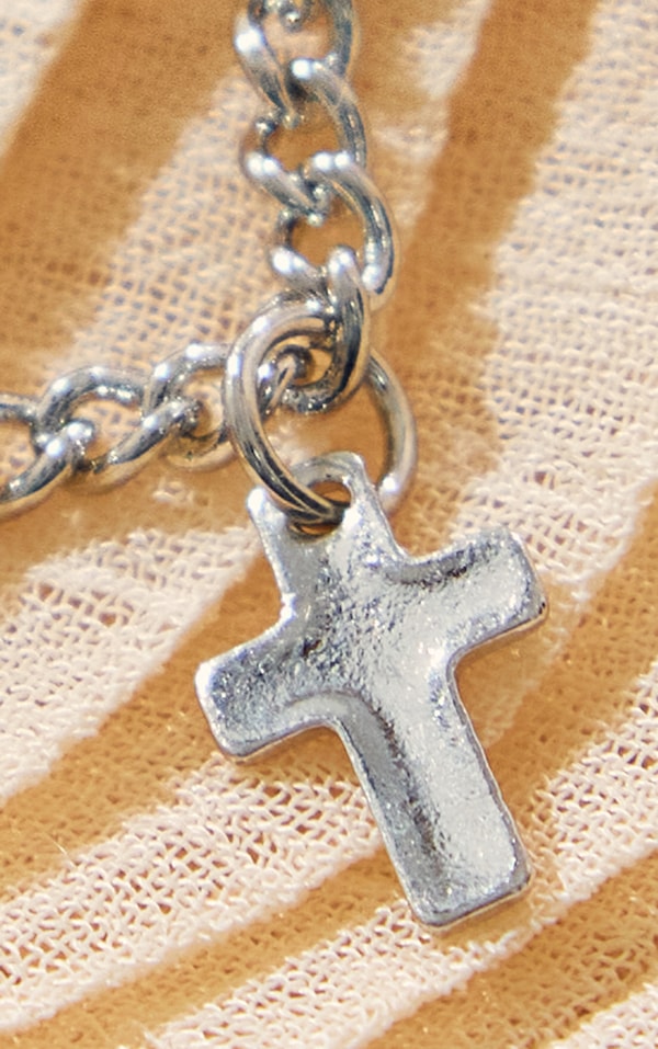 Silver Diamante Cross 3 Layered Belly Chain | Accessories ...
