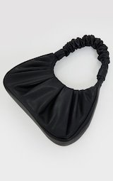 Black Ruched Handle Shoulder Bag | PrettyLittleThing