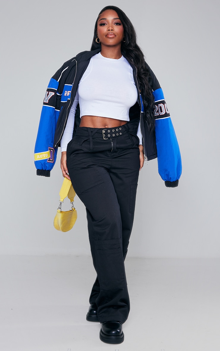 Shape White Rib Insert Crop Top | Shape | PrettyLittleThing