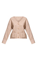 Petite Oatmeal Turn Back Cuff Cardigan | Petite | PLT