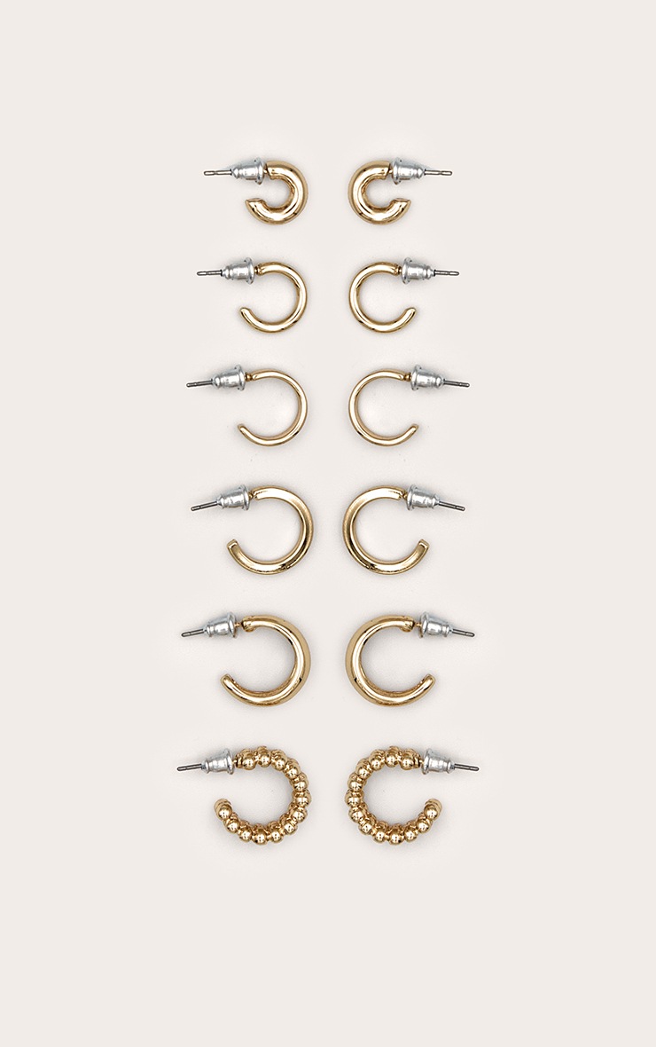Gold Assorted Mini Huggie Multipack Hoop Earrings | Accessories ...