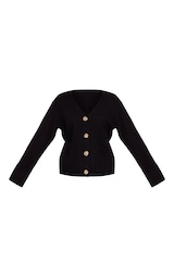 Black Turn Back Cuff Cardigan | Knitwear | PLT USA
