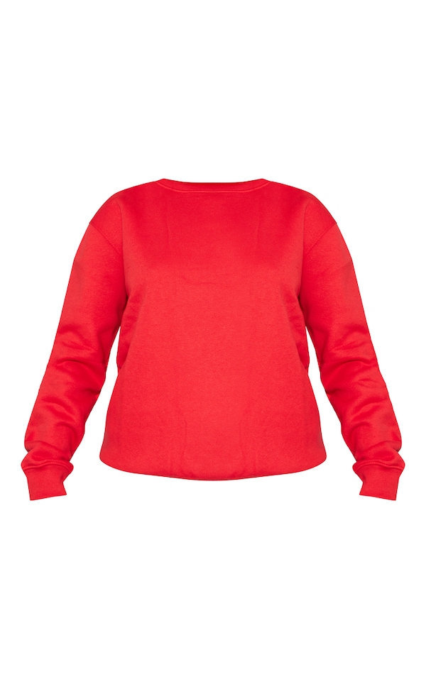 Oversized Red Sweatshirt | Athleisure | PLT USA