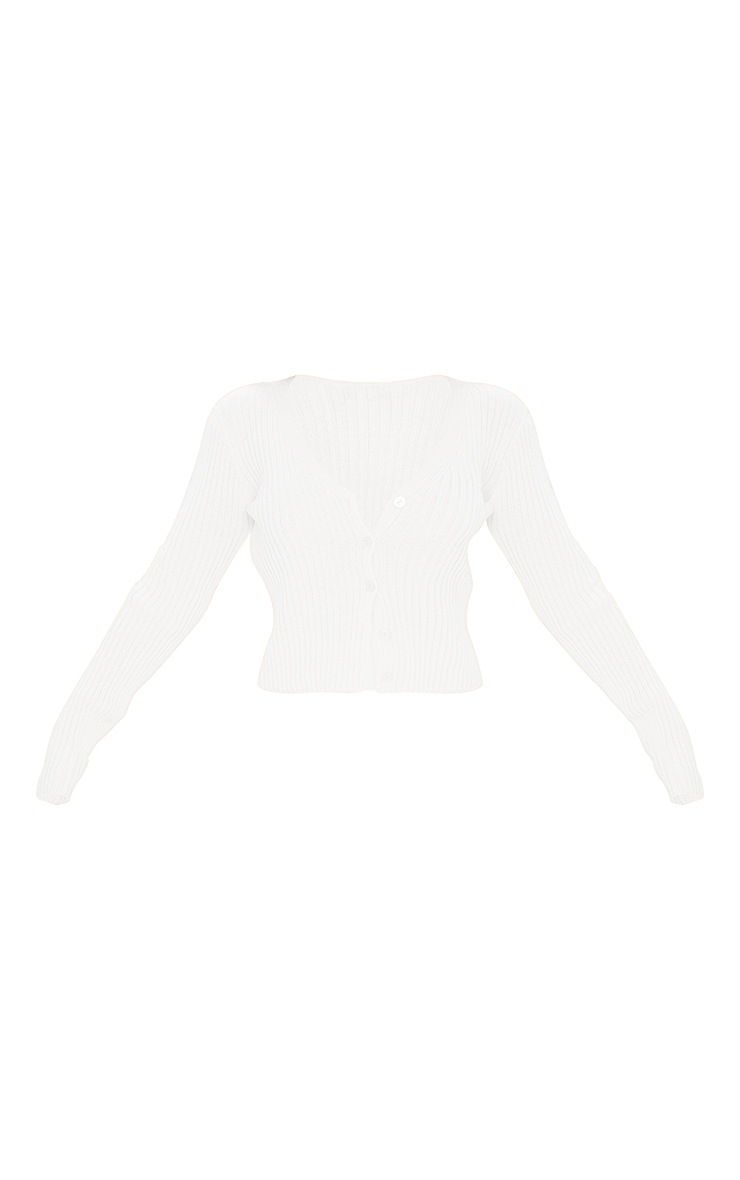 Cream Button Front Cardigan | Knitwear | PLT USA