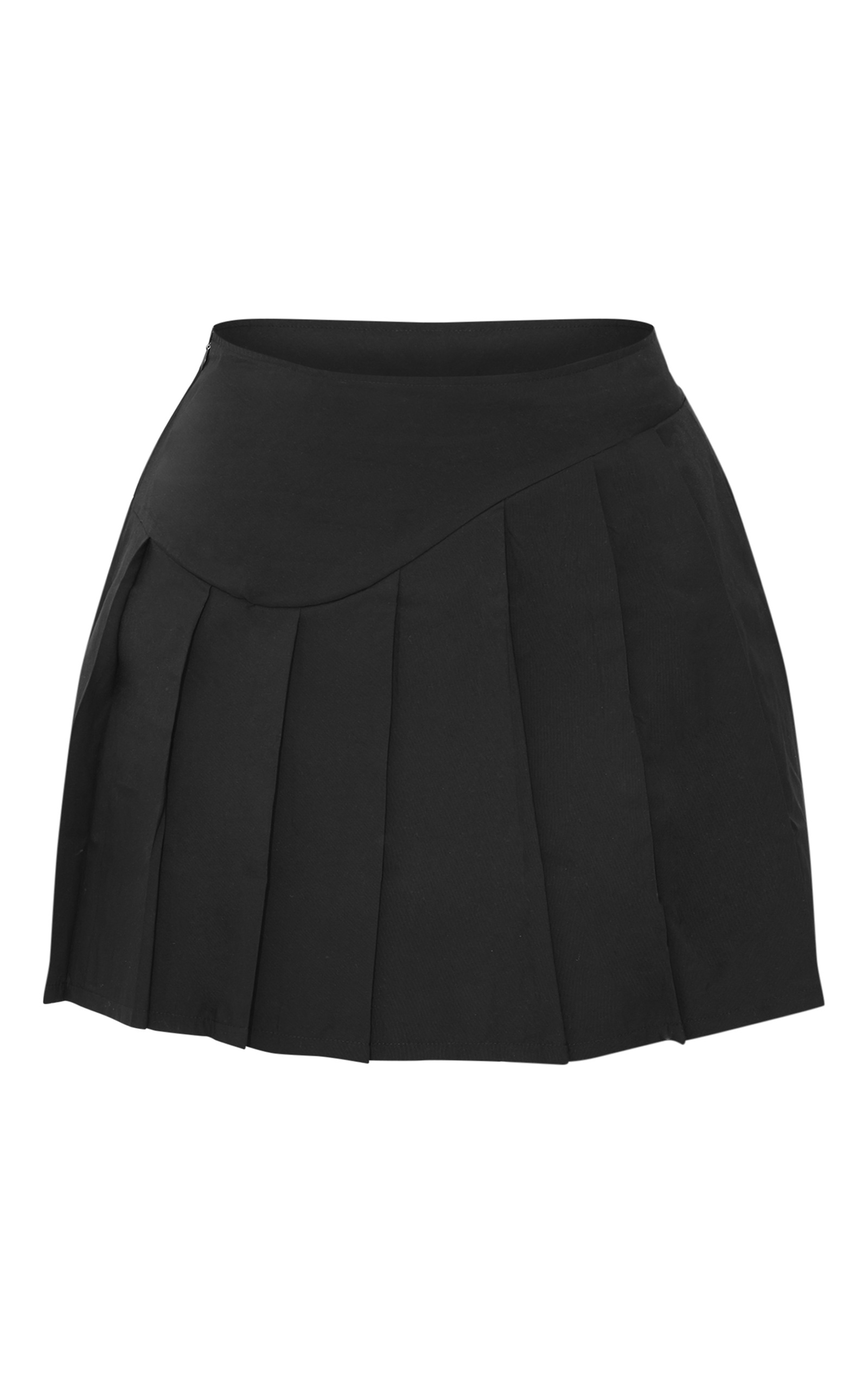 Plus Black Pleated Mini Skirt Plus Size Prettylittlething