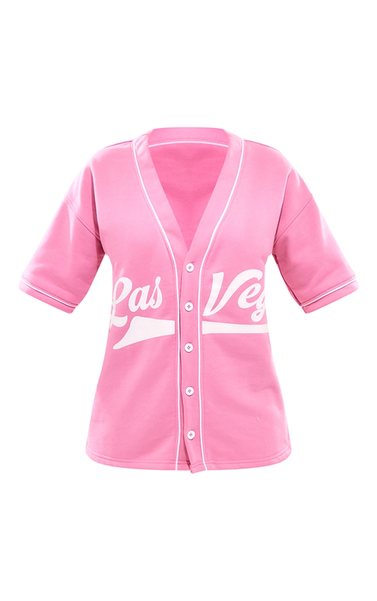Pink Logo Detail Varsity Top | Co-Ords | PrettyLittleThing