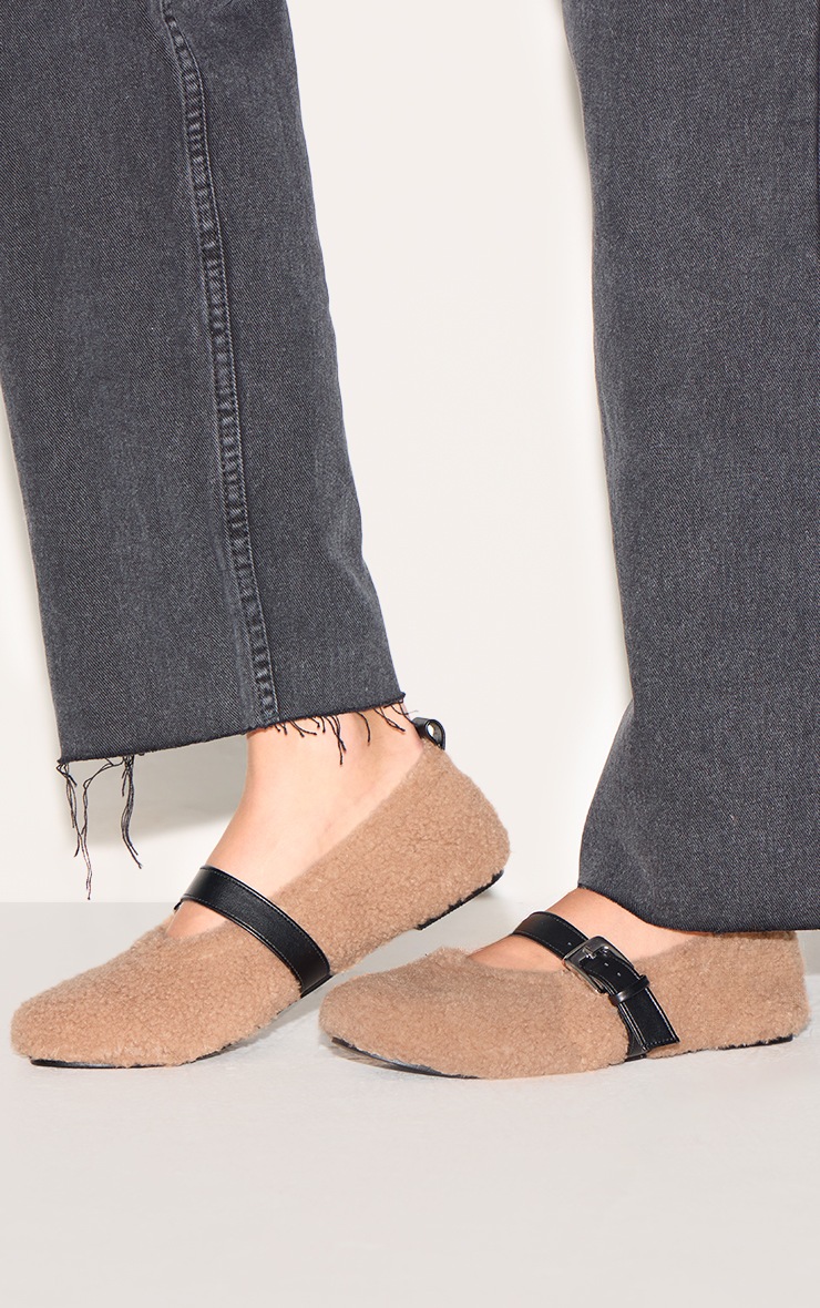 Teddy Borg Buckle Strap Flat Ballet Pumps | Footwear | PrettyLittleThing