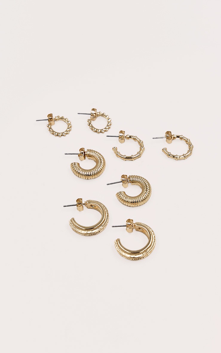 Gold Hoop Earrings Multi-pack | Accessories | PrettyLittleThing USA