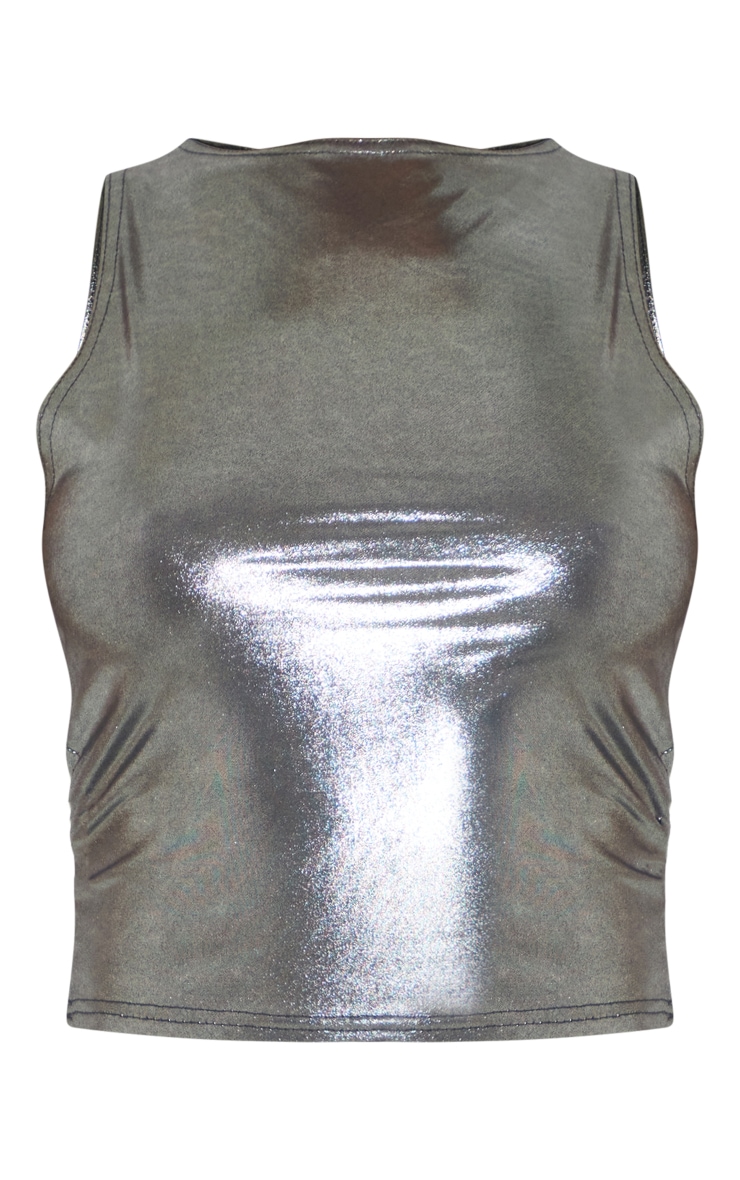 Silver Metallic Long Top | Tops | PLT UAE