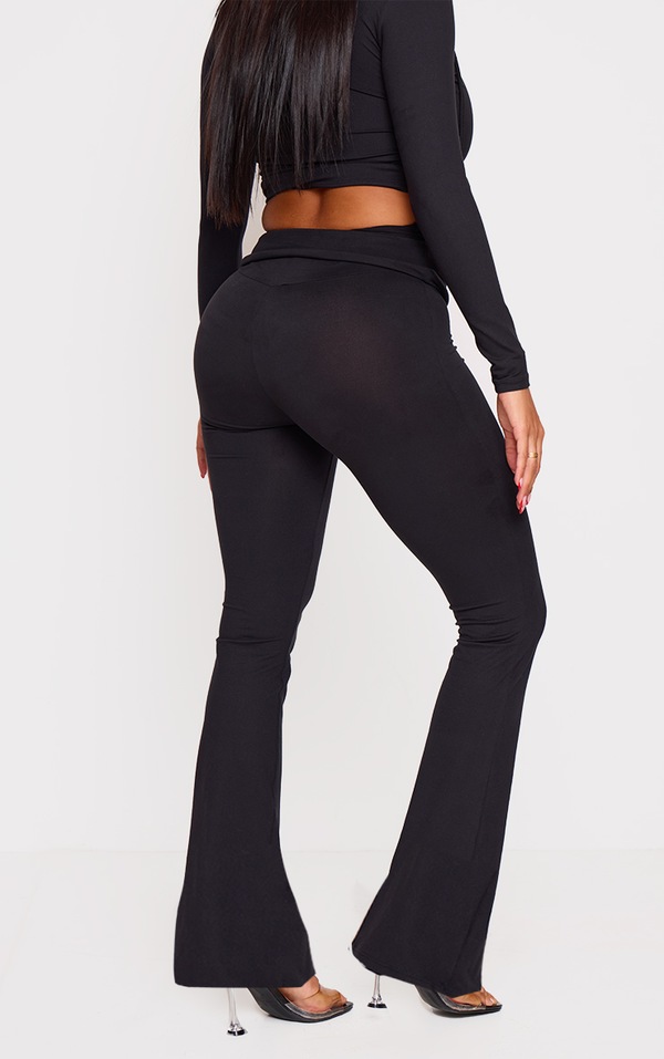 Shape Black Logo Flared Pants | Shape | PrettyLittleThing USA