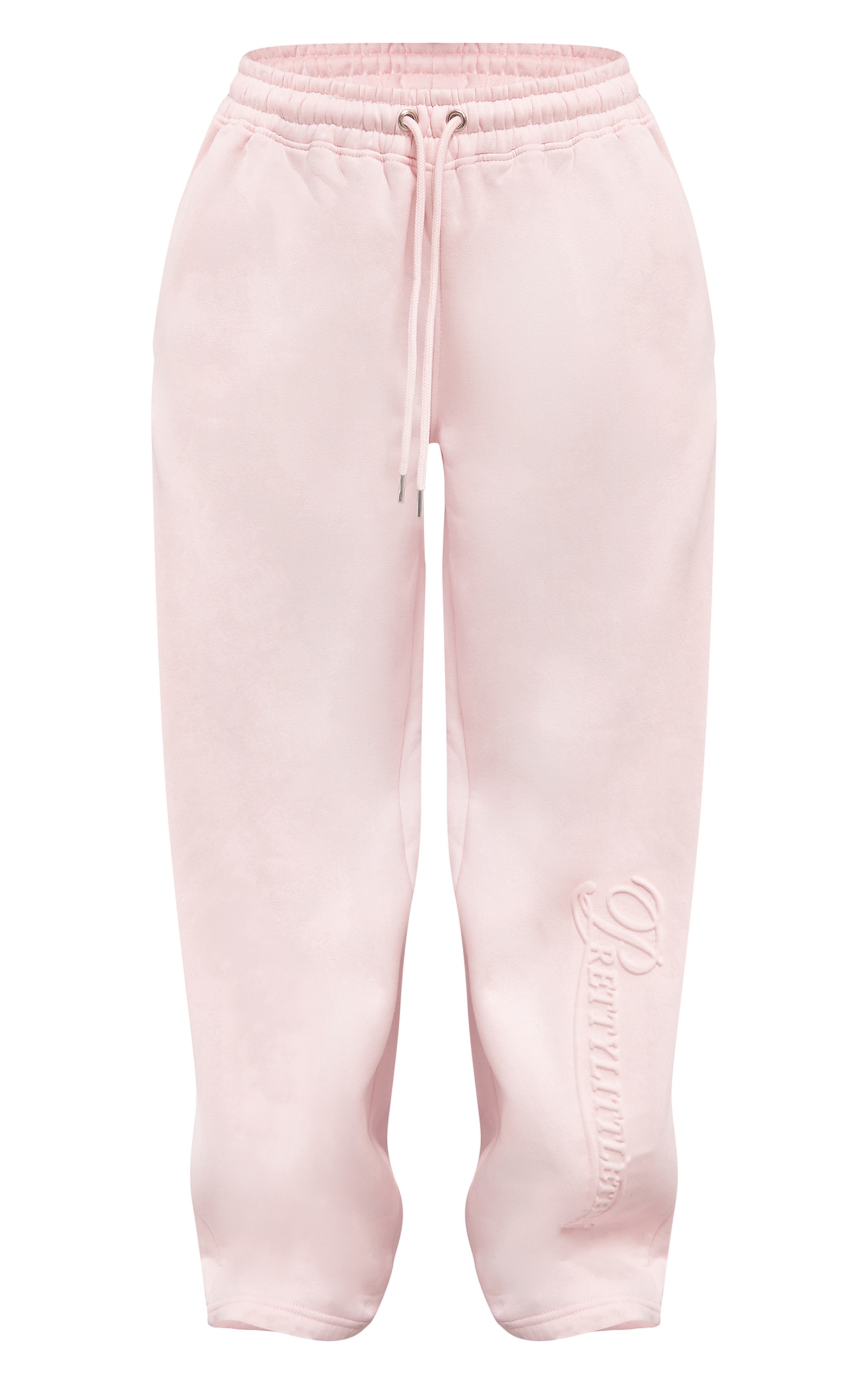 PLT Baby Pink Embossed Graphic Straight Leg Jogger | Athleisure | PLT