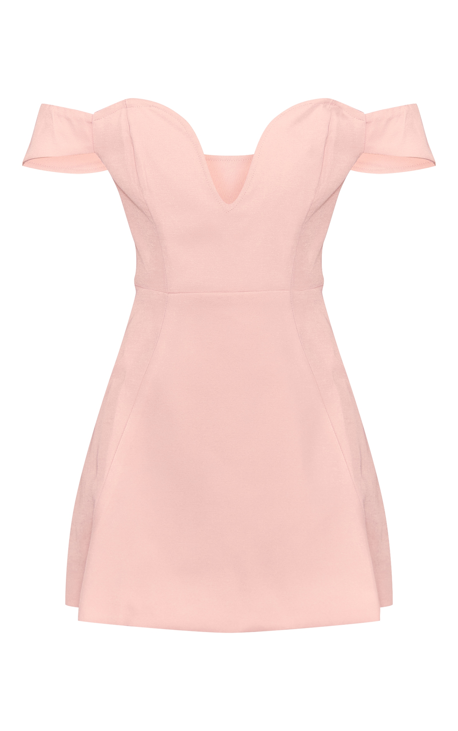 Premium Pale Rose Wired Bardot Shift Dress | Dresses ...