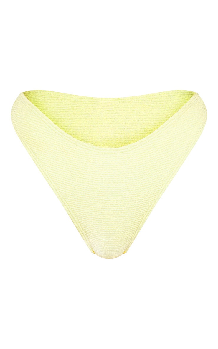 Light Lime Mini Crinkle Cheeky Bum Bikini Bottom | Swimwear | PLT