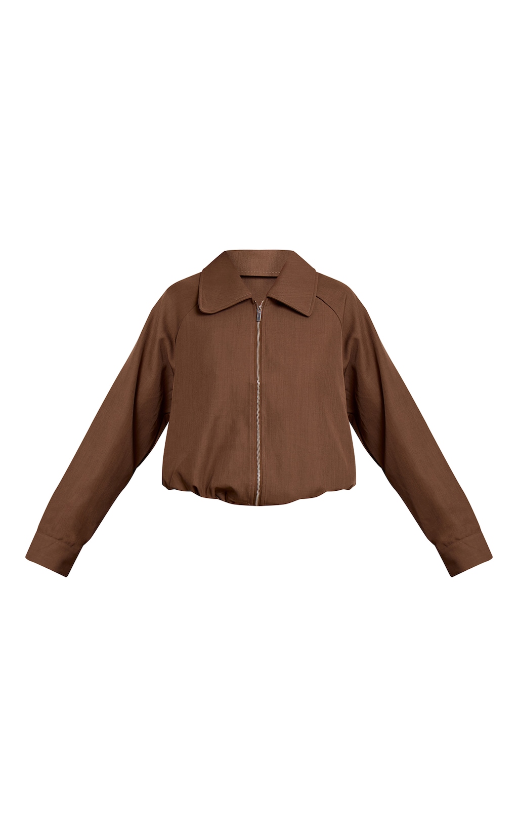 Mocha Utility Style Draw Cord Bomber Jacket | Outerwear | PLT