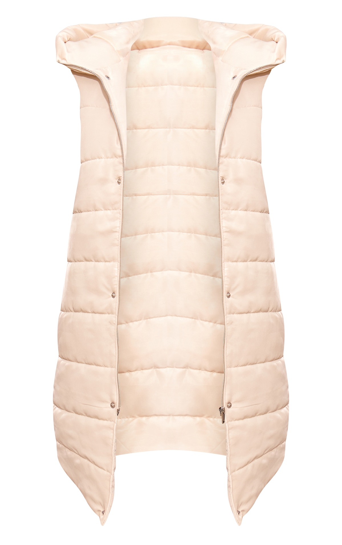 Stone Longline Puffer Vest | Outerwear | PrettyLittleThing USA