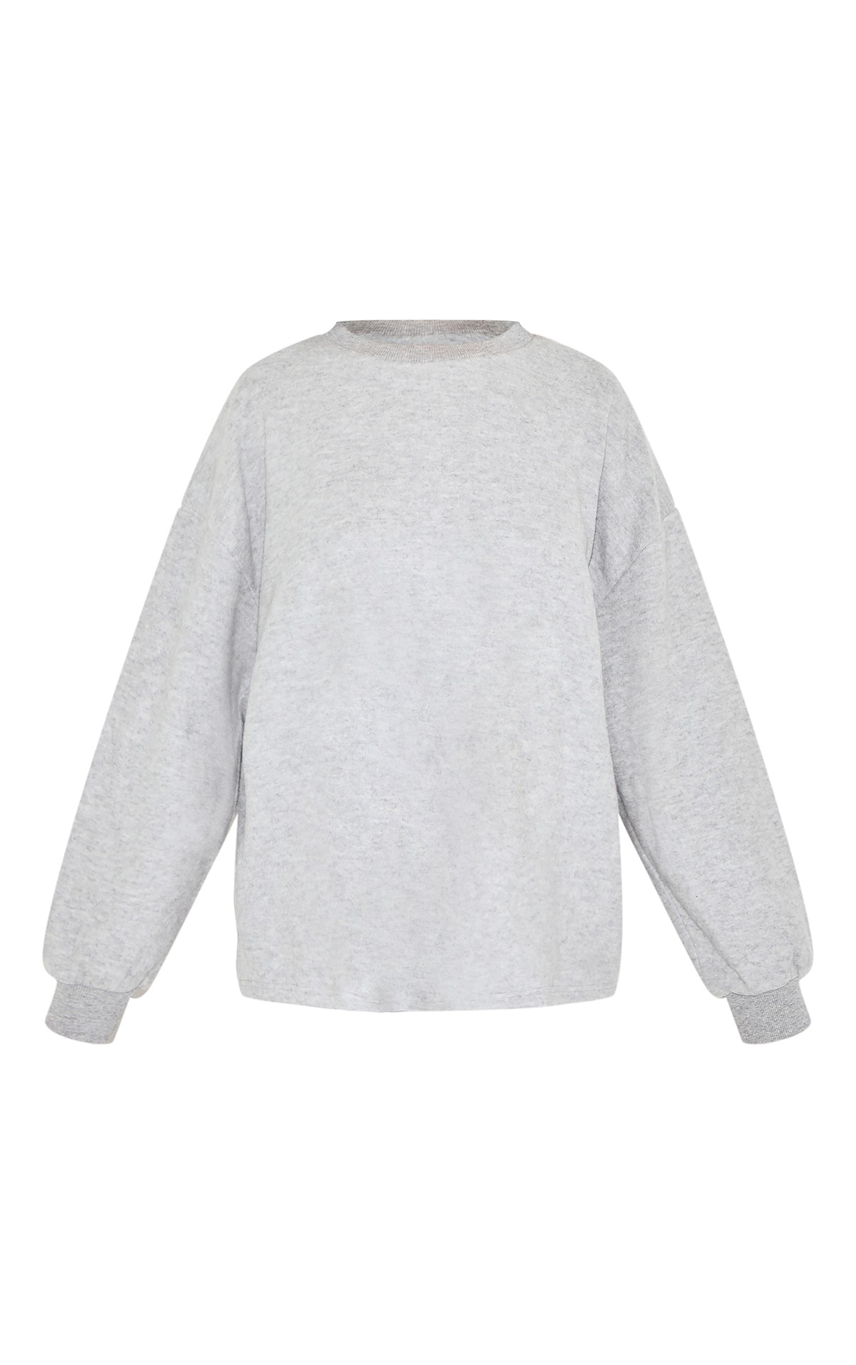 Petite Ash Grey Soft Touch Oversized Sweatshirt | Petite | PLT USA