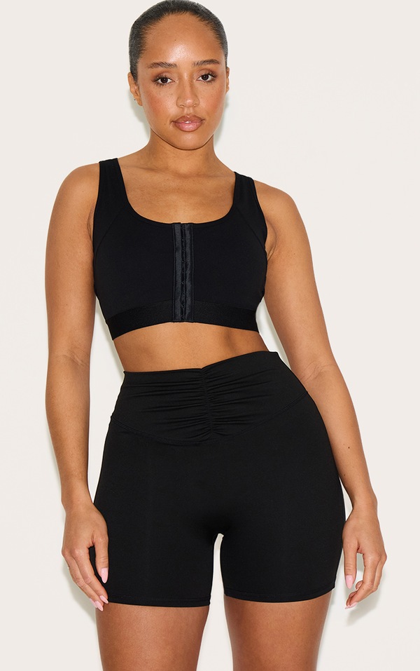 Shape Black Active Hook & Eye Support Strap Padded Bra | Shape | PLT USA