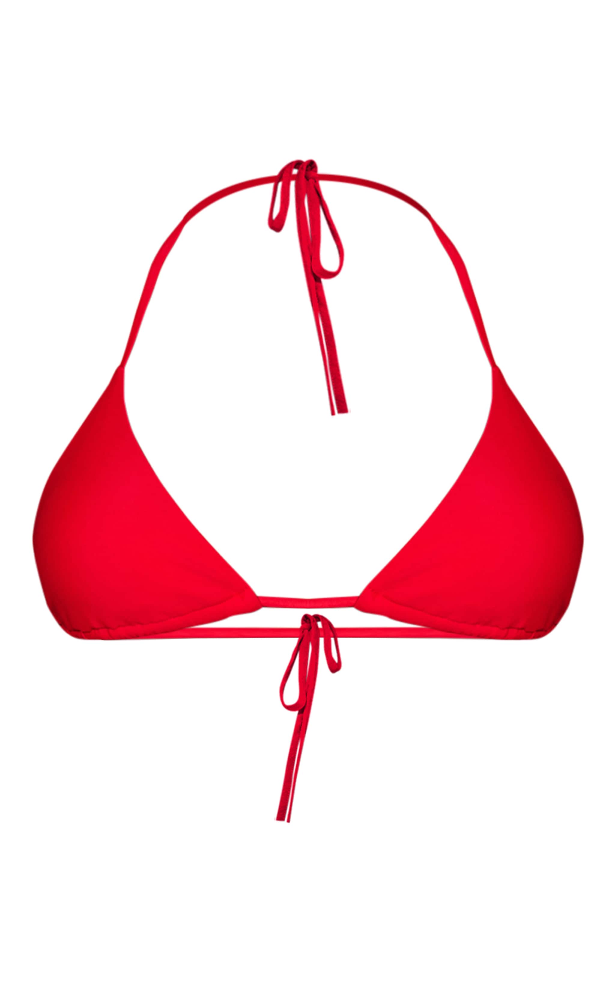 Red Basic Triangle Bikini Top | Swimwear | PLT