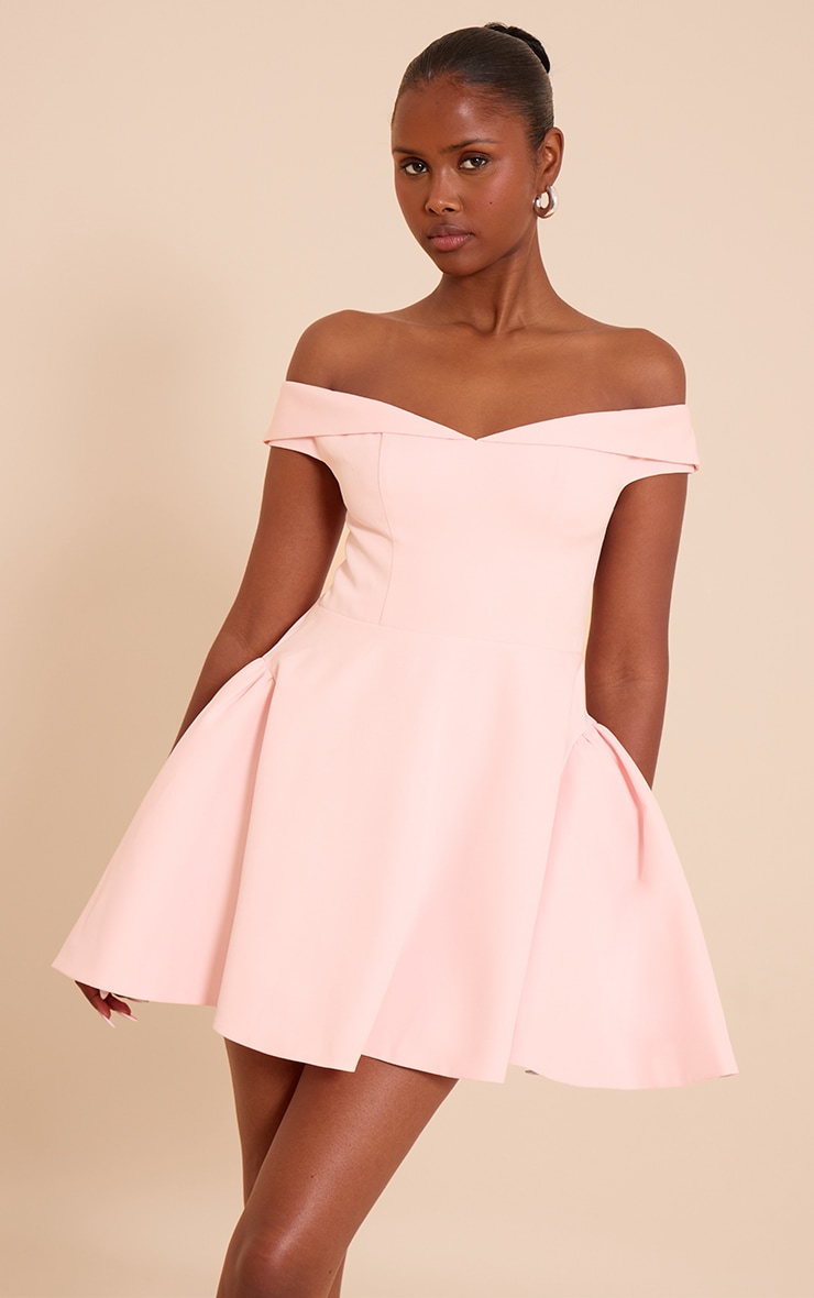 Blush Bardot Fold Over Shift Dress | Robes | PLT FR