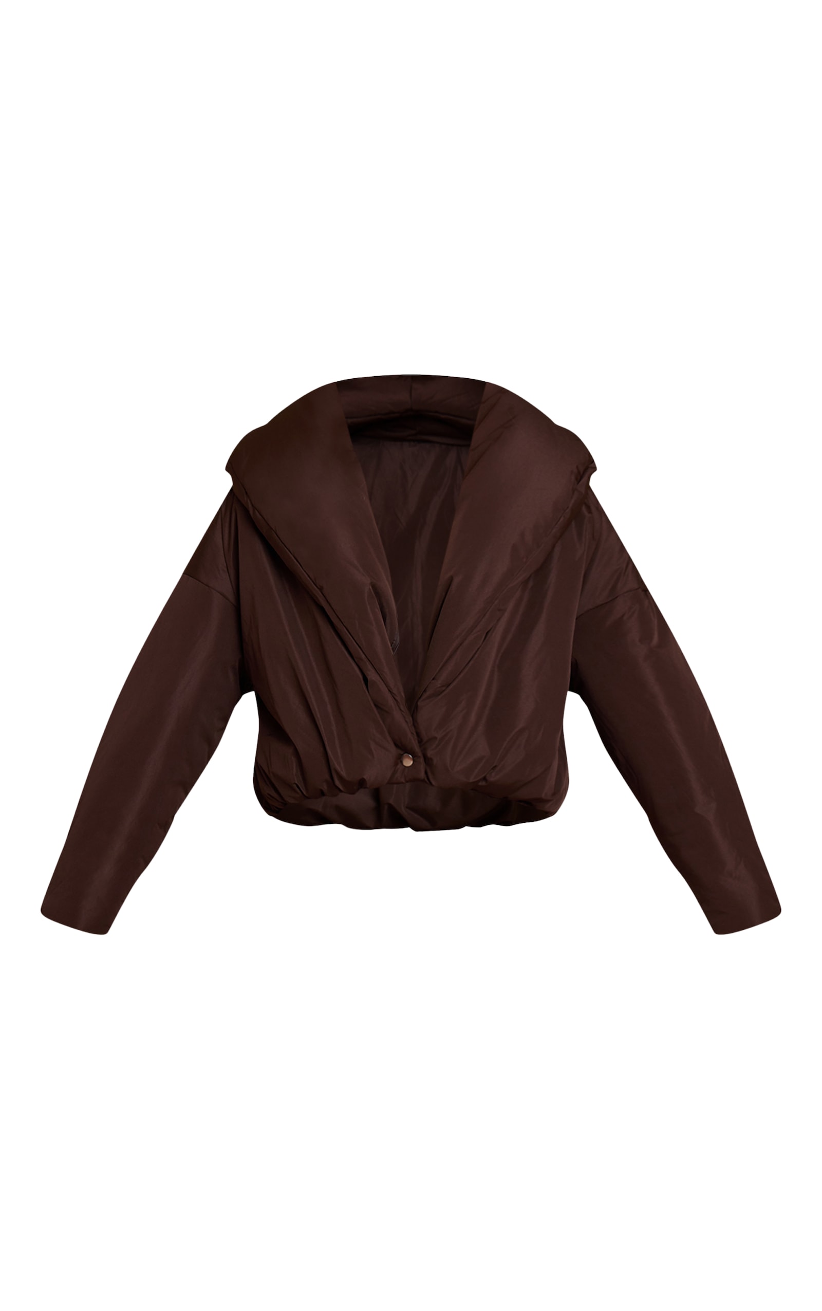Dark Chocolate Exaggerated Shell Puffer Jacket | Outerwear | PLT