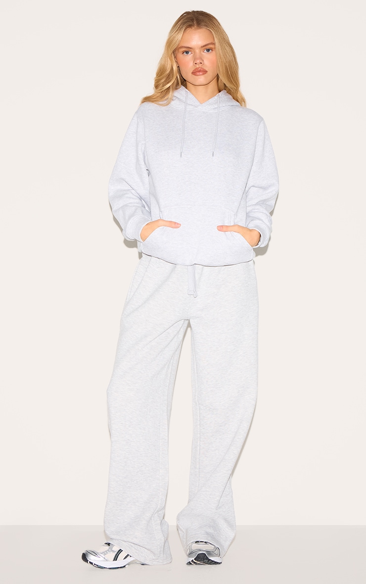 Ash Grey Wide Leg Oversized Sweatpants | Sweat | PrettyLittleThing USA