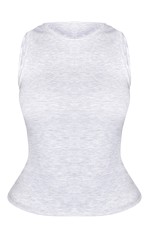 Petite Ash Grey Racer Style Fitted Vest Top | Petite ...