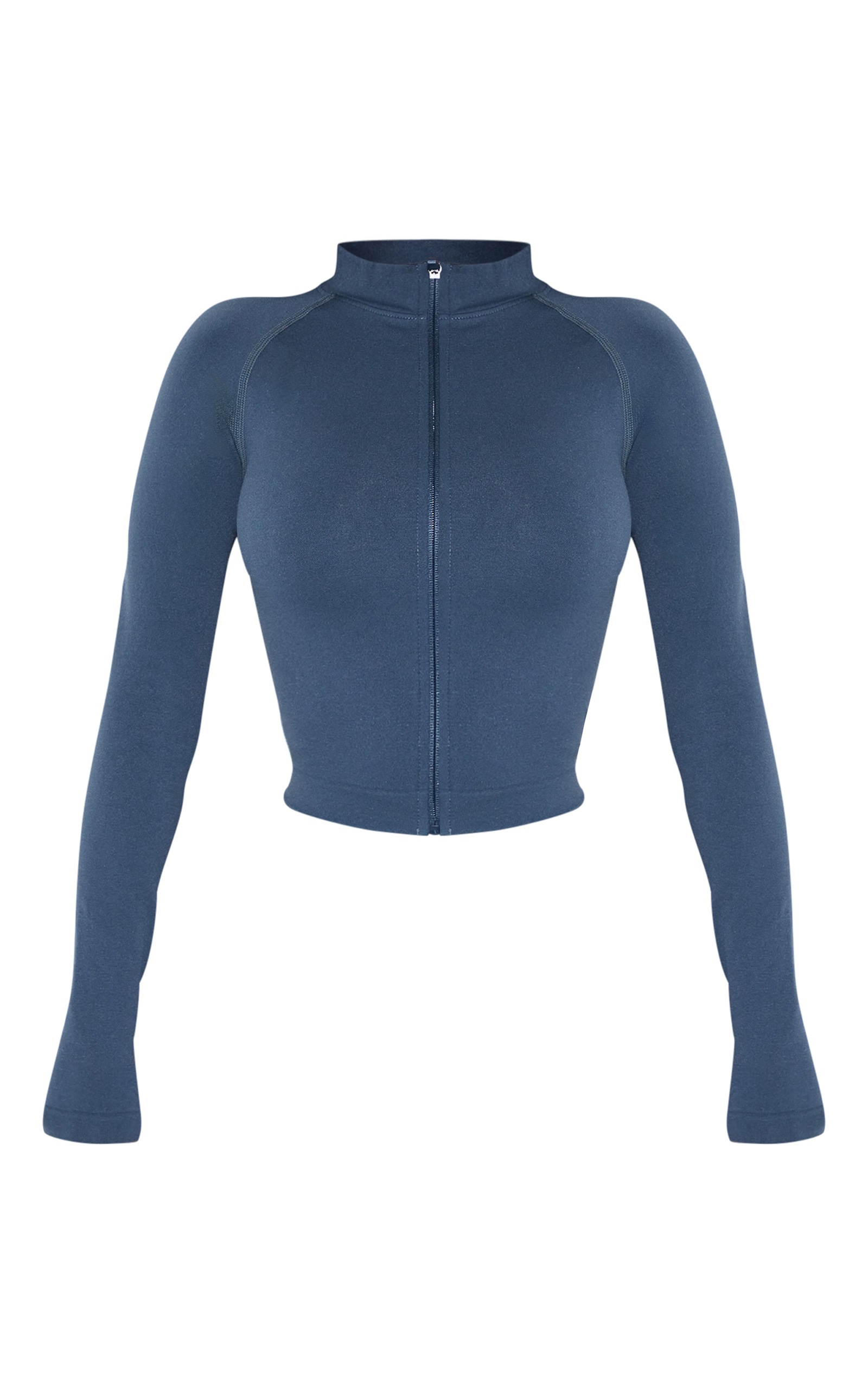 Shape Navy Seamless Active Zip Through Jacket | Shape | PLT