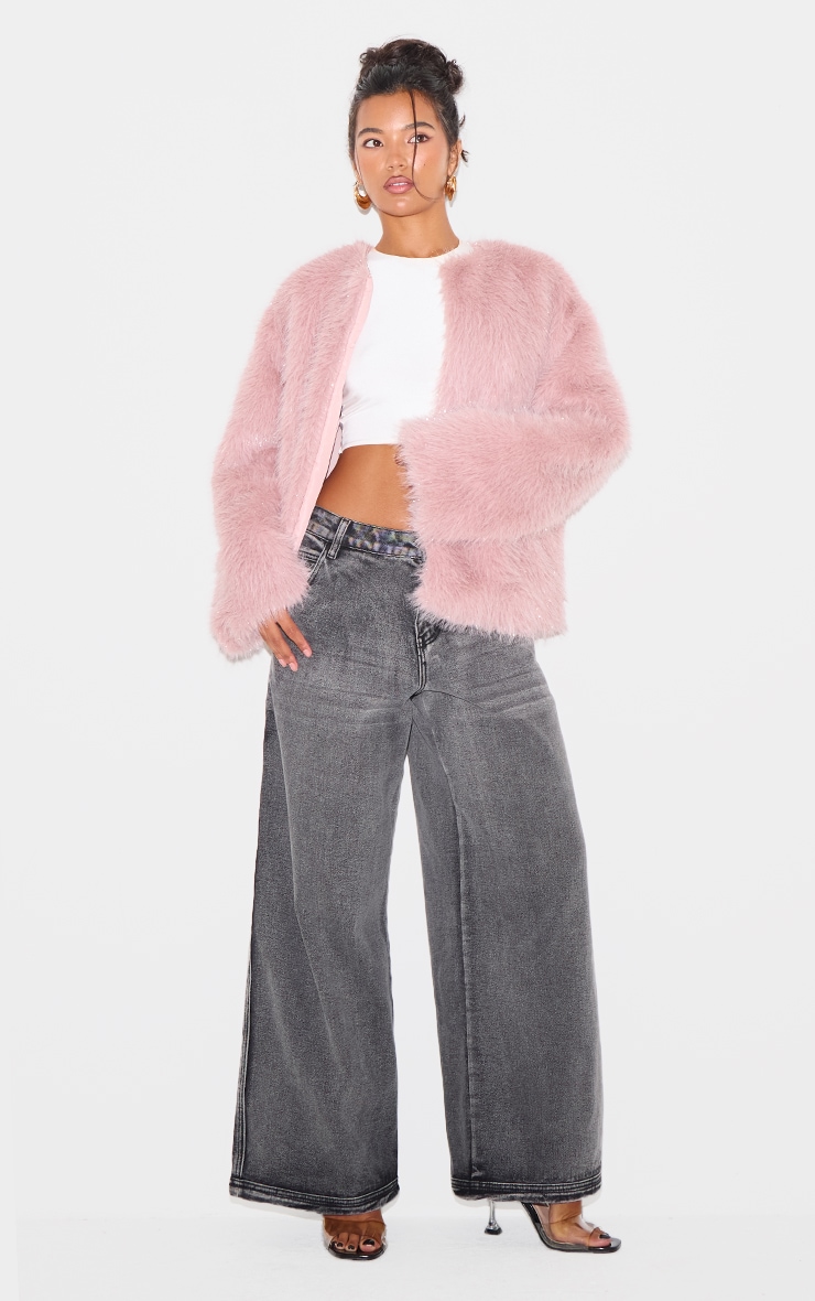 Pink Glitter Faux Fur Coat | Outerwear | PLT