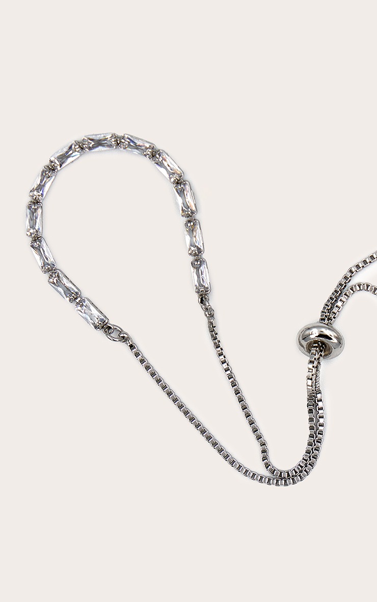 Silver Gem Detail Pull Bracelet | Accessories | PLT