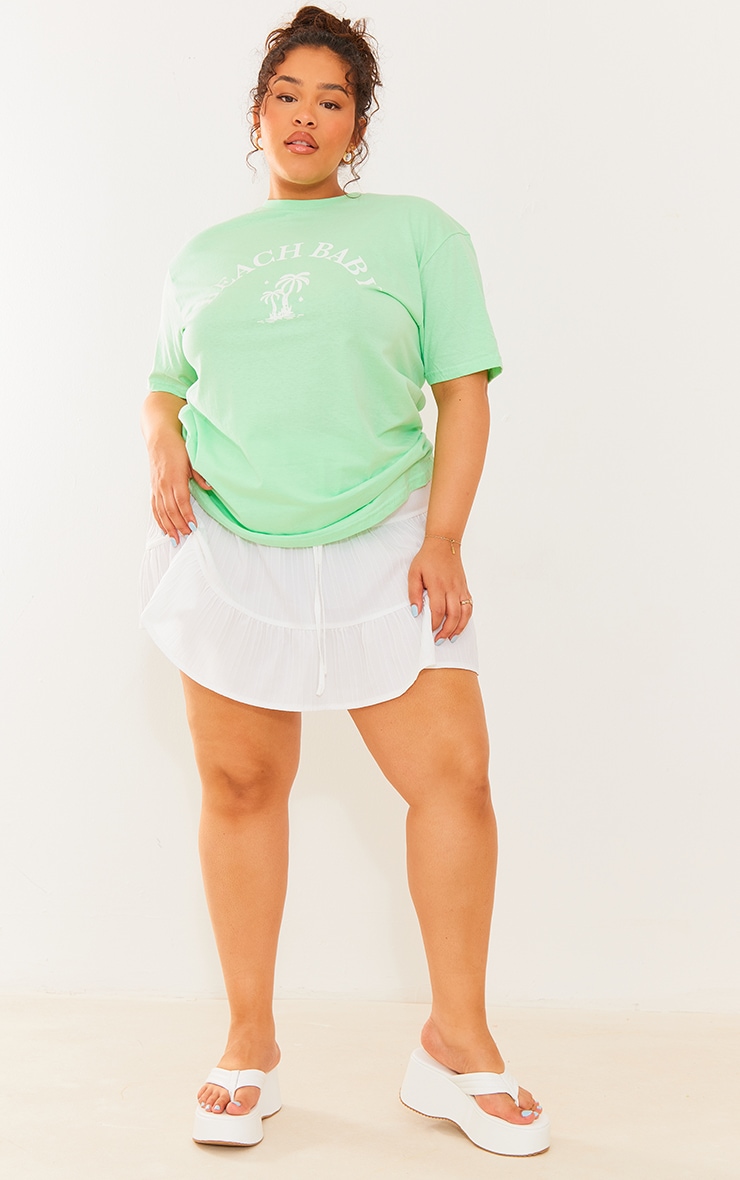 Plus Mint Beach Baby Print T Shirt | Plus Size | PLT
