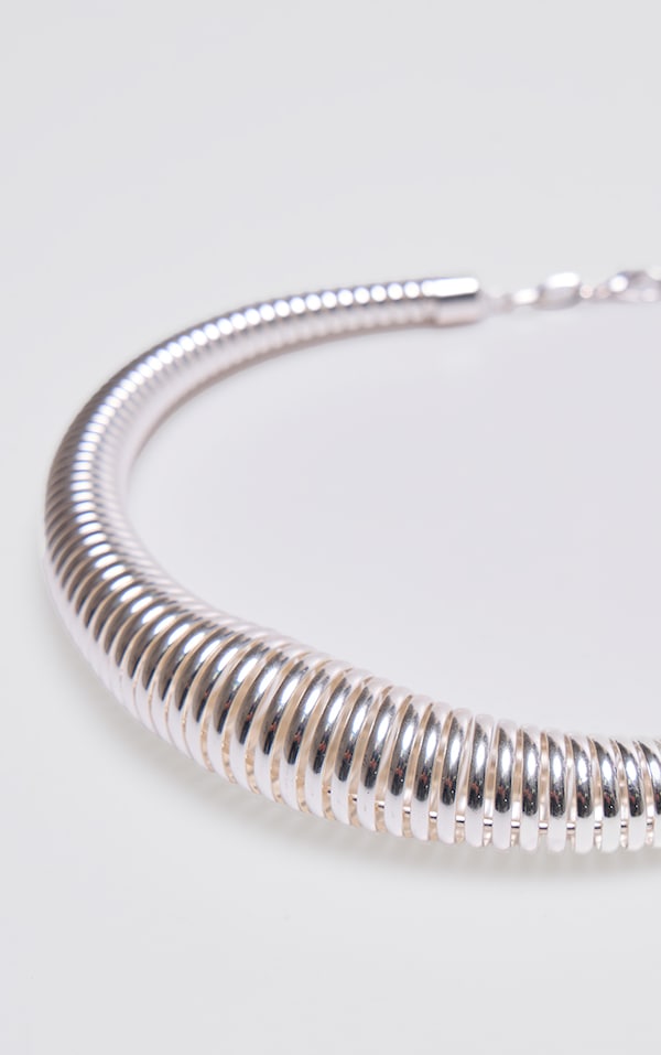 Silver Abstract Ridge Choker | Accessories | PLT