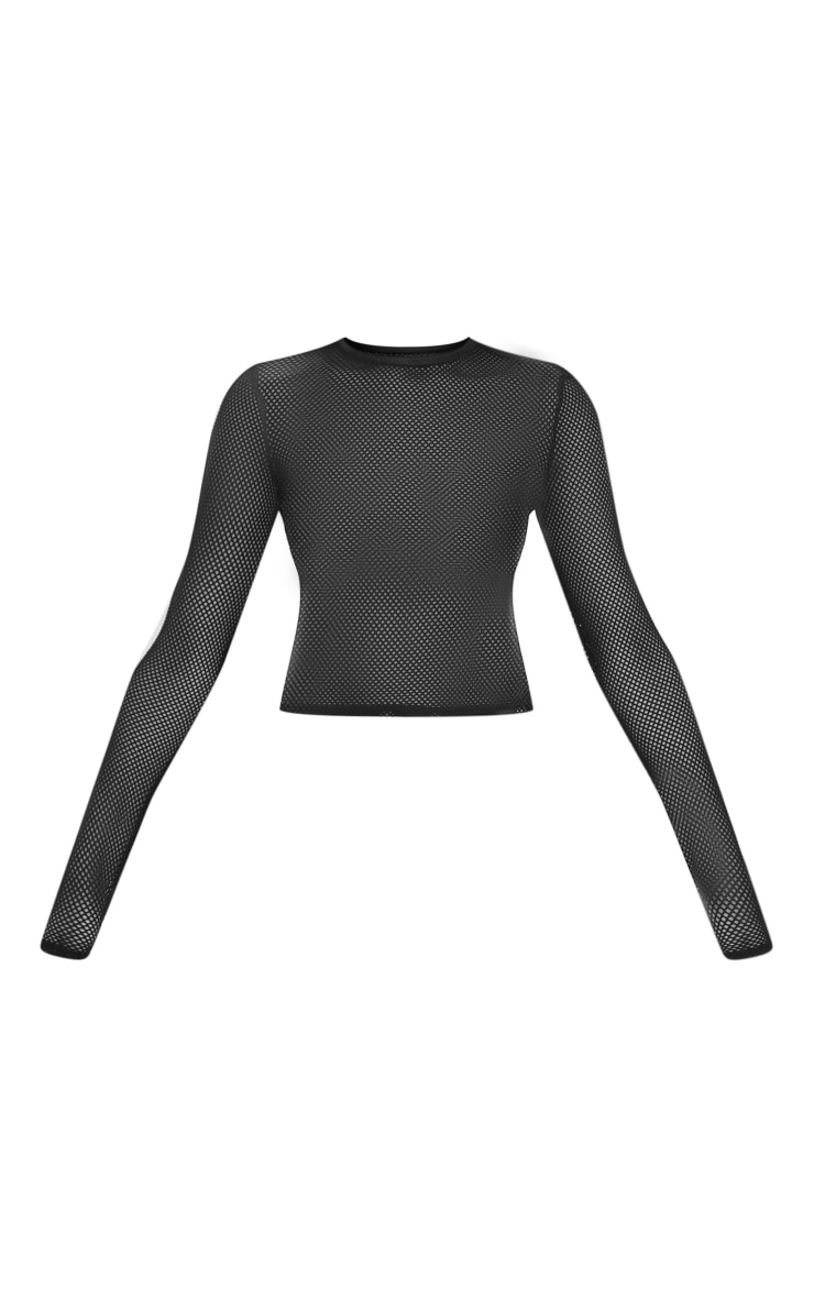 Black Tonal Textured Long Sleeve Top | Tops | PrettyLittleThing USA