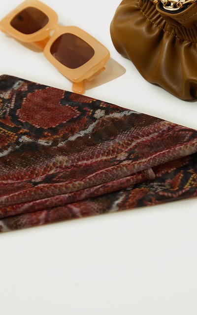 Brown Snake Mesh Bandana | Accessories | PrettyLittleThing USA