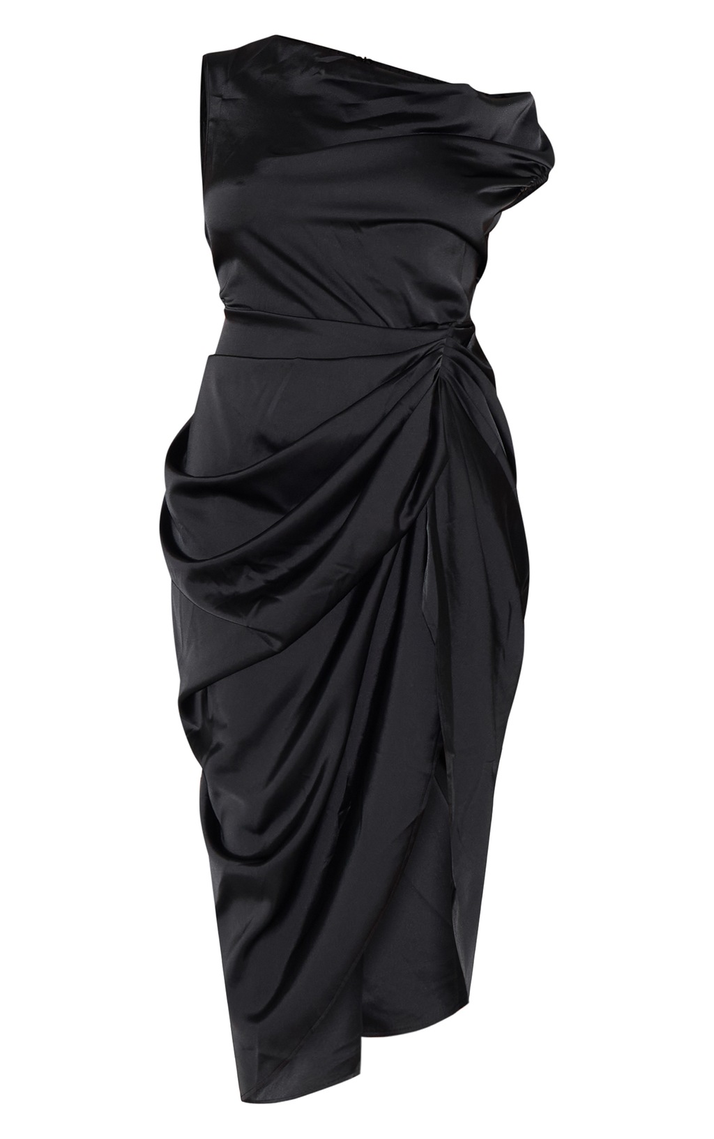 Plus Black Off The Shoulder Draped Skirt Dress | Plus Size ...