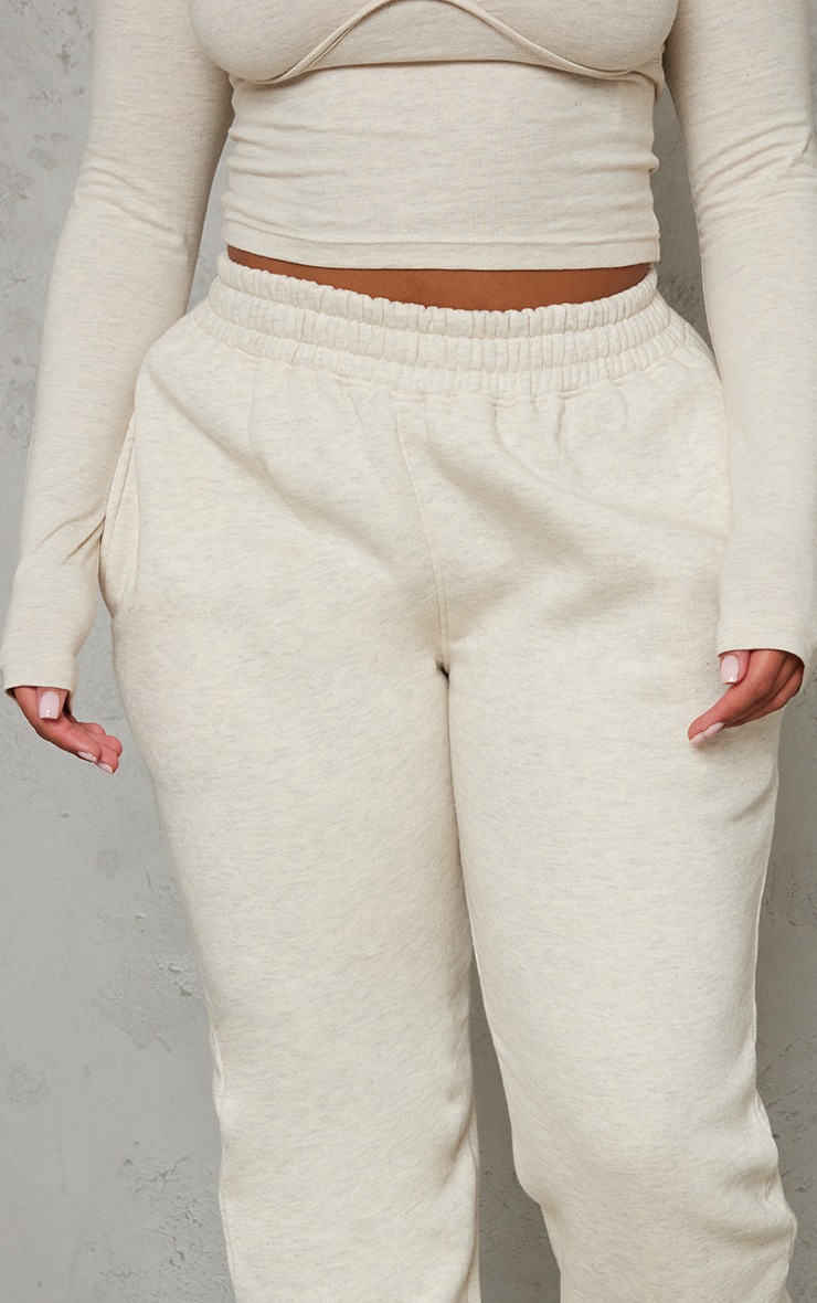Shape Oatmeal Marl High Waist Cuffed Joggers | Shape | PrettyLittleThing