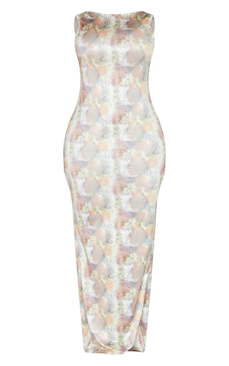 Shape Multi Muted Animal Low Back Maxi Dress | Shape | PLT USA